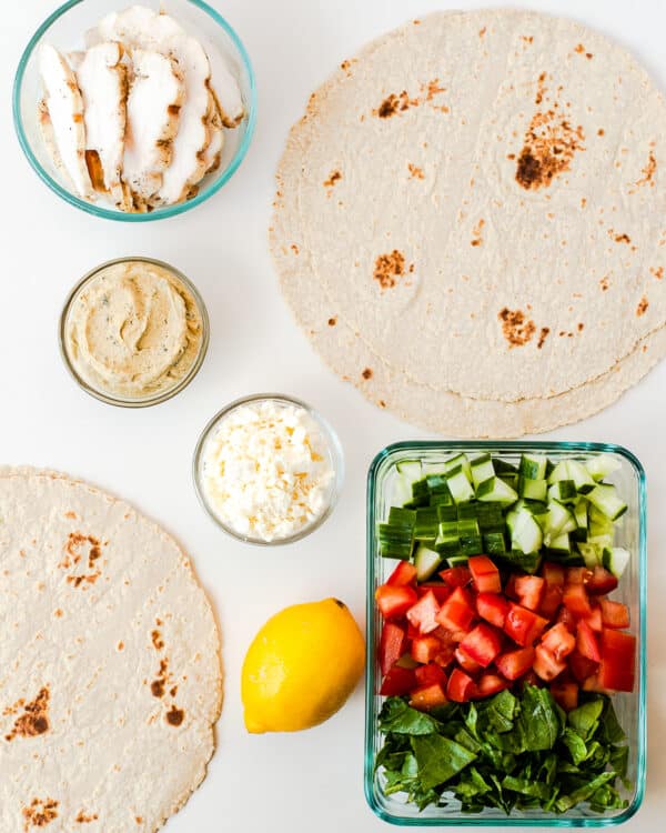 Healthy Mediterranean Hummus Wrap Recipe with Chicken – Fit Mama Real Food