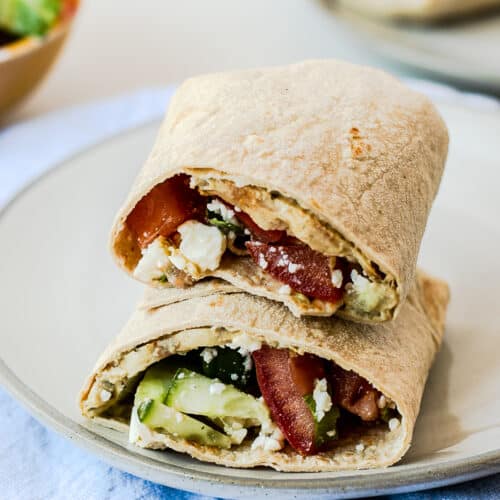 Healthy Mediterranean Hummus Wrap Recipe with Chicken – Fit Mama Real Food