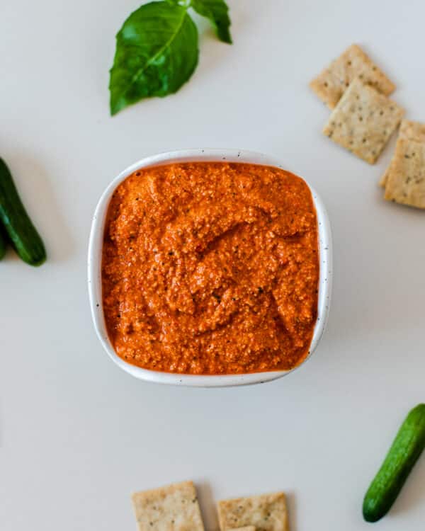 Easy 8 Ingredient Roasted Red Pepper Pesto Recipe – Fit Mama Real Food