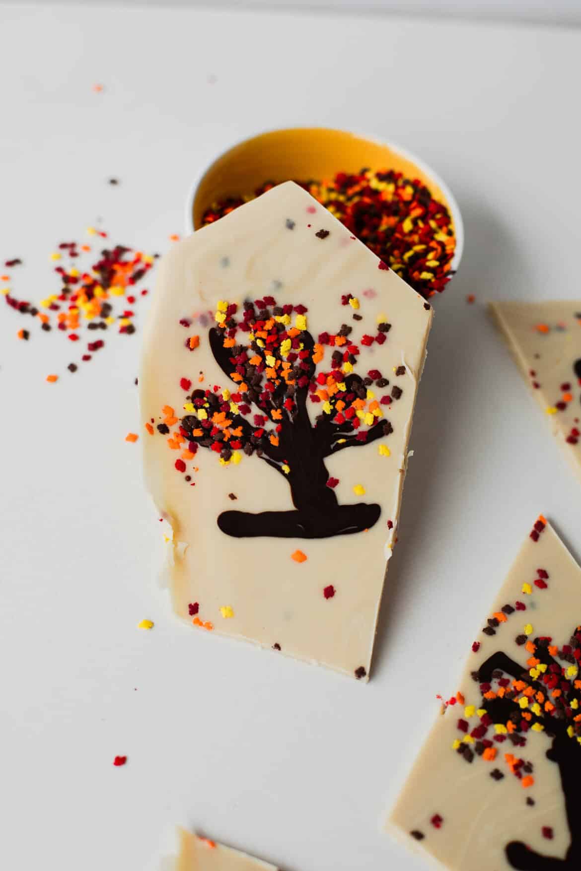 Easy Fall Bark Recipe - White Chocolate Autumn Trees – Fit Mama Real Food