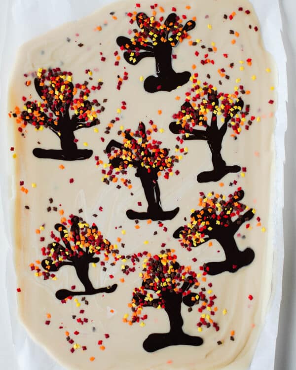 Easy Fall Bark Recipe - White Chocolate Autumn Trees – Fit Mama Real Food