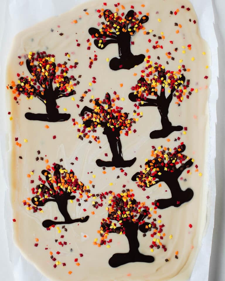 Easy Fall Bark Recipe - White Chocolate Autumn Trees – Fit Mama Real Food