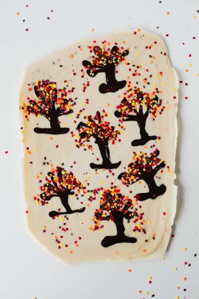 Easy Fall Bark Recipe - White Chocolate Autumn Trees – Fit Mama Real Food