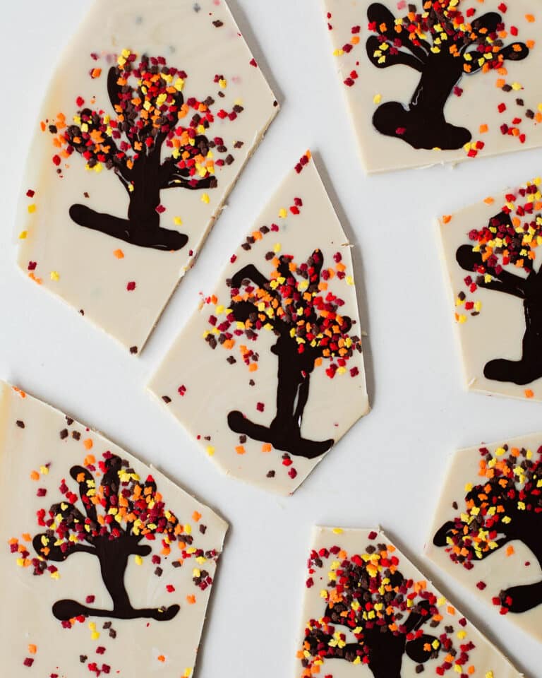 Easy Fall Bark Recipe - White Chocolate Autumn Trees – Fit Mama Real Food