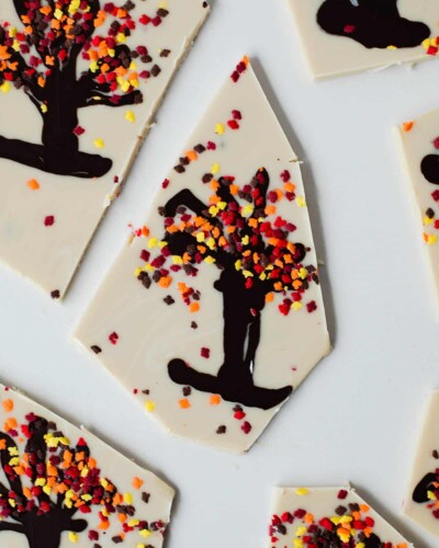 Easy Fall Bark Recipe - White Chocolate Autumn Trees – Fit Mama Real Food