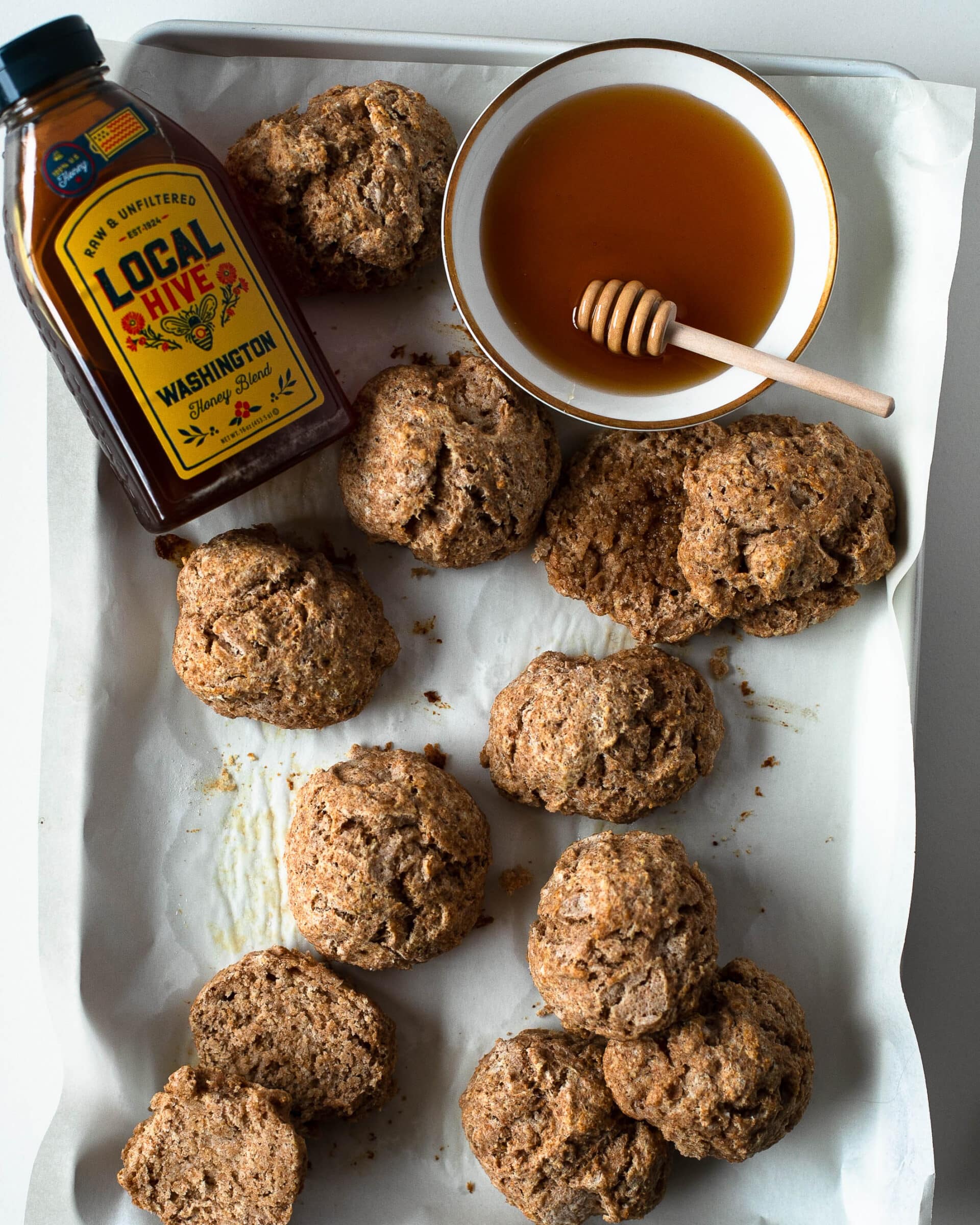 Easy 100% Whole Wheat Honey Drop Biscuits Recipe – Fit Mama Real Food