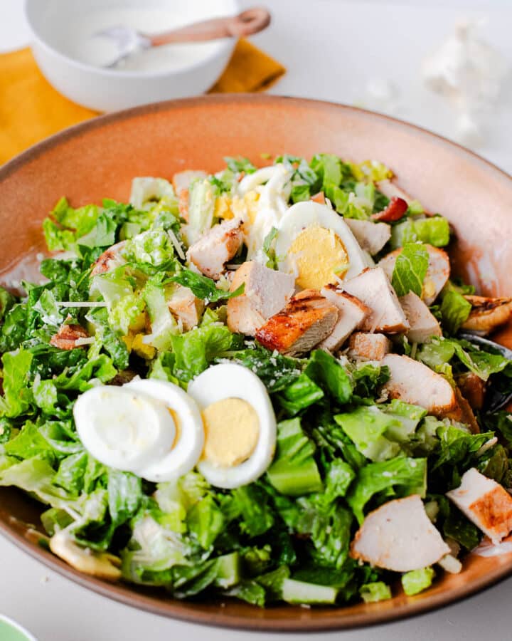 Homemade Chicken, Bacon, and Egg Caesar Salad Recipe – Fit Mama Real Food