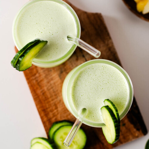 Creamy Cucumber Pineapple Protein Smoothie Recipe – Fit Mama Real Food