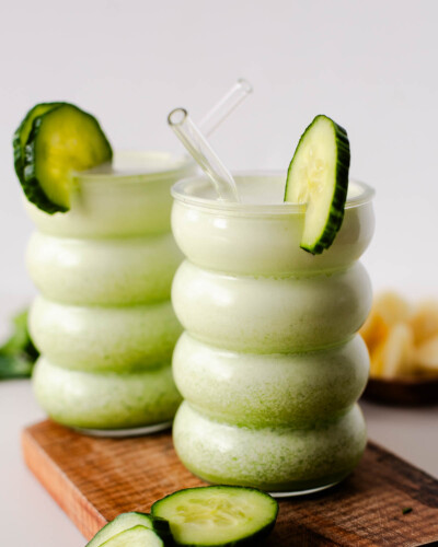 Creamy Cucumber Pineapple Protein Smoothie Recipe – Fit Mama Real Food
