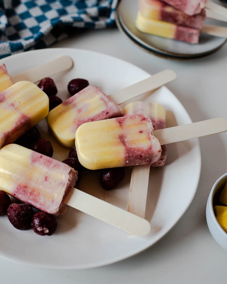 Cherry Mango Yogurt Popsicles Recipe - No Added Sugar – Fit Mama Real Food