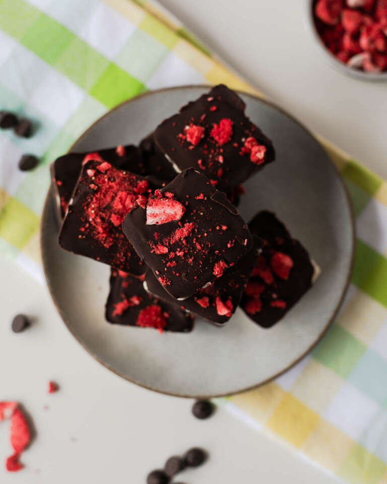 Healthy Frozen Yogurt Chocolate Protein Bites Recipe – Fit Mama Real Food