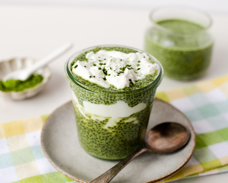 High Protein & Healthy Matcha Chia Pudding Cups – Fit Mama Real Food